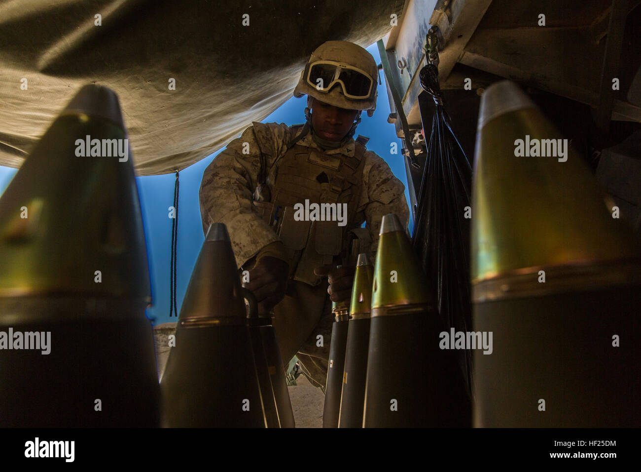 U.S. Marine Corps Lance Cpl. Matthew Constant with Bravo Battery, 1st ...