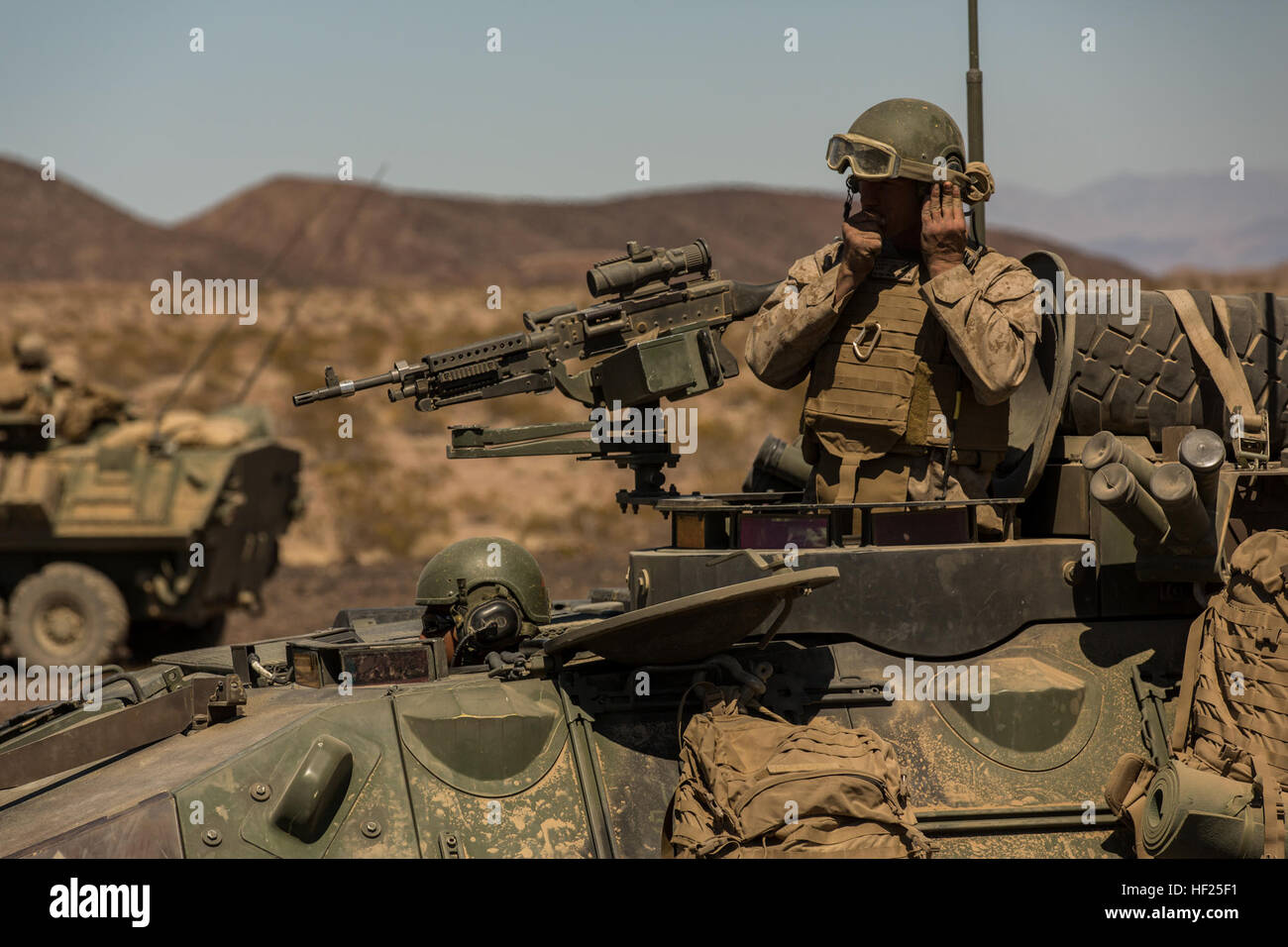 U.S. Marine Corps Sgt. Aren King, vehicle commander with Black Platoon ...
