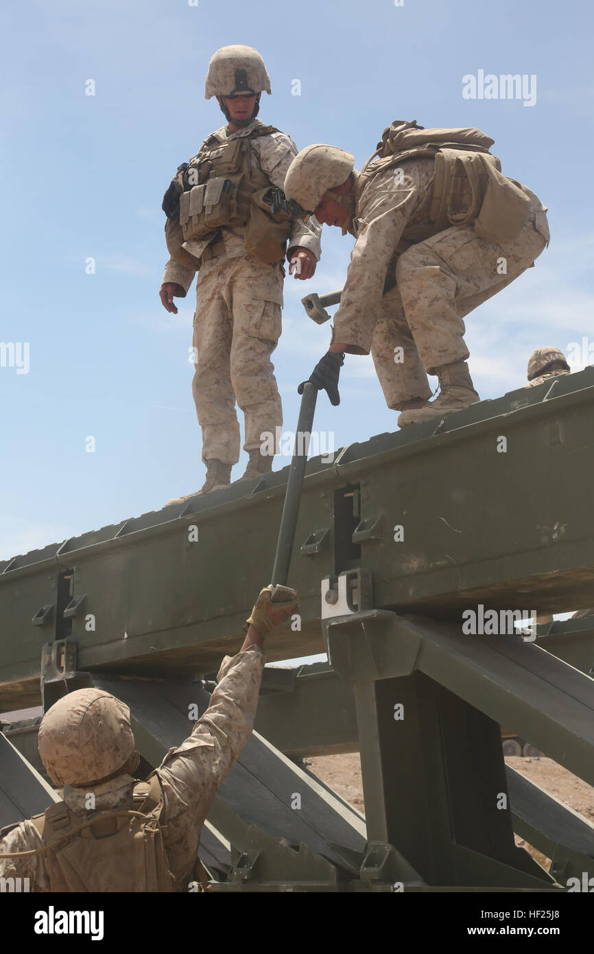 U.S. Marines with Bridge Company, 7th Engineer Support Battalion, 1st ...