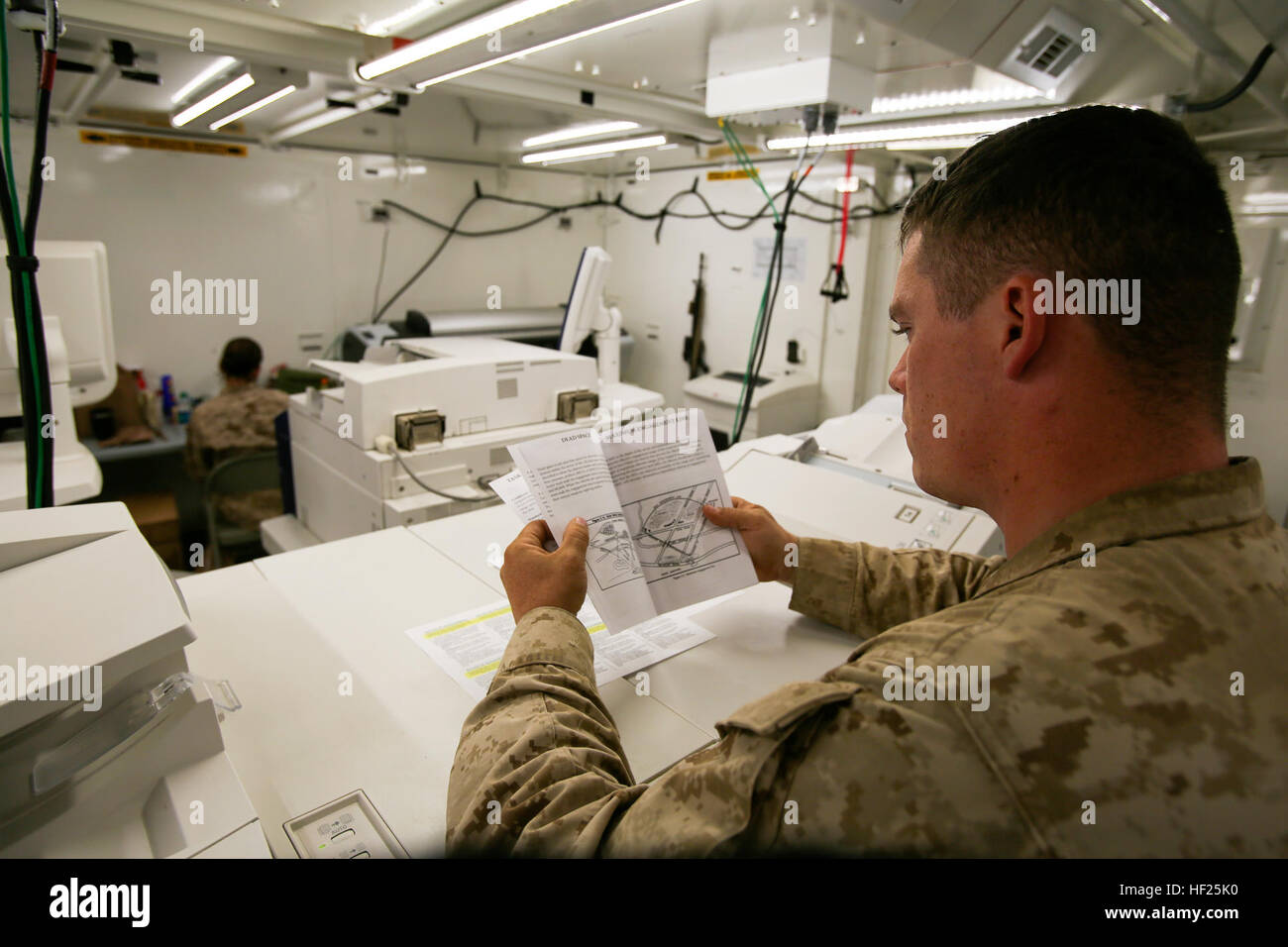 U.S. Marine Corps Cpl. Robert Reeves with 1st Marine Division Combat ...