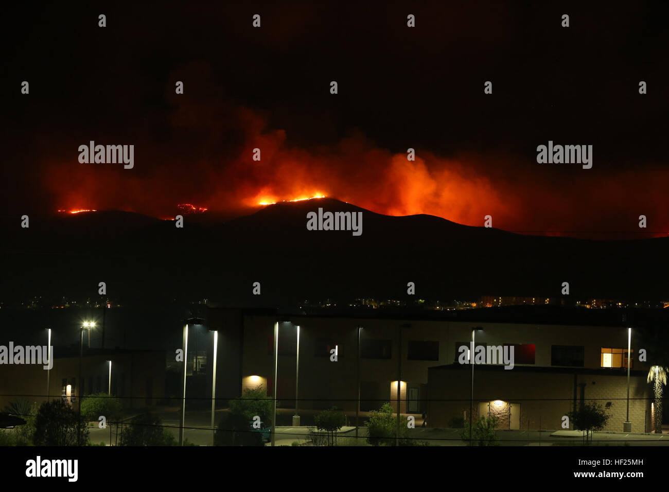 U.S. Marines and fire crew on Marine Corps Base Camp Pendleton, Calif ...