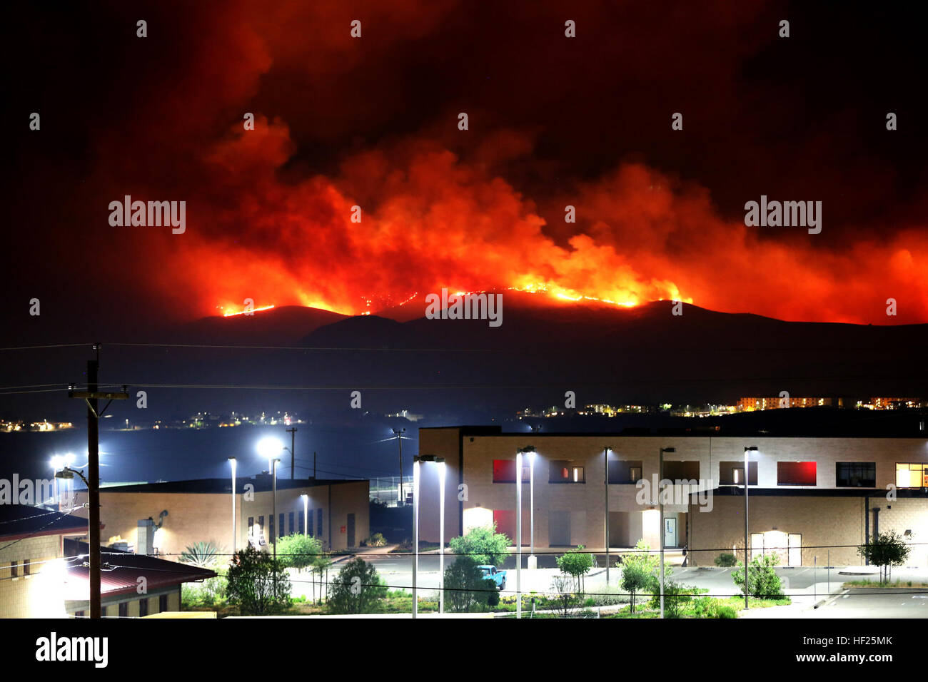 U.S. Marines and fire crew on Marine Corps Base Camp Pendleton, Calif ...