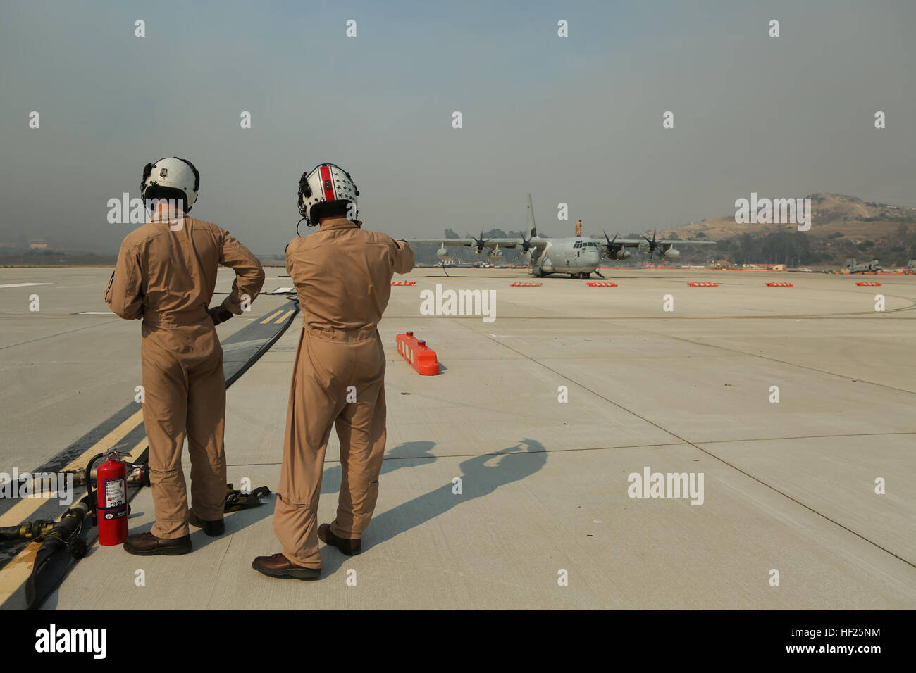U. S. Marines of Marine Aerial Refueler Transport Squadron 352 begin ...