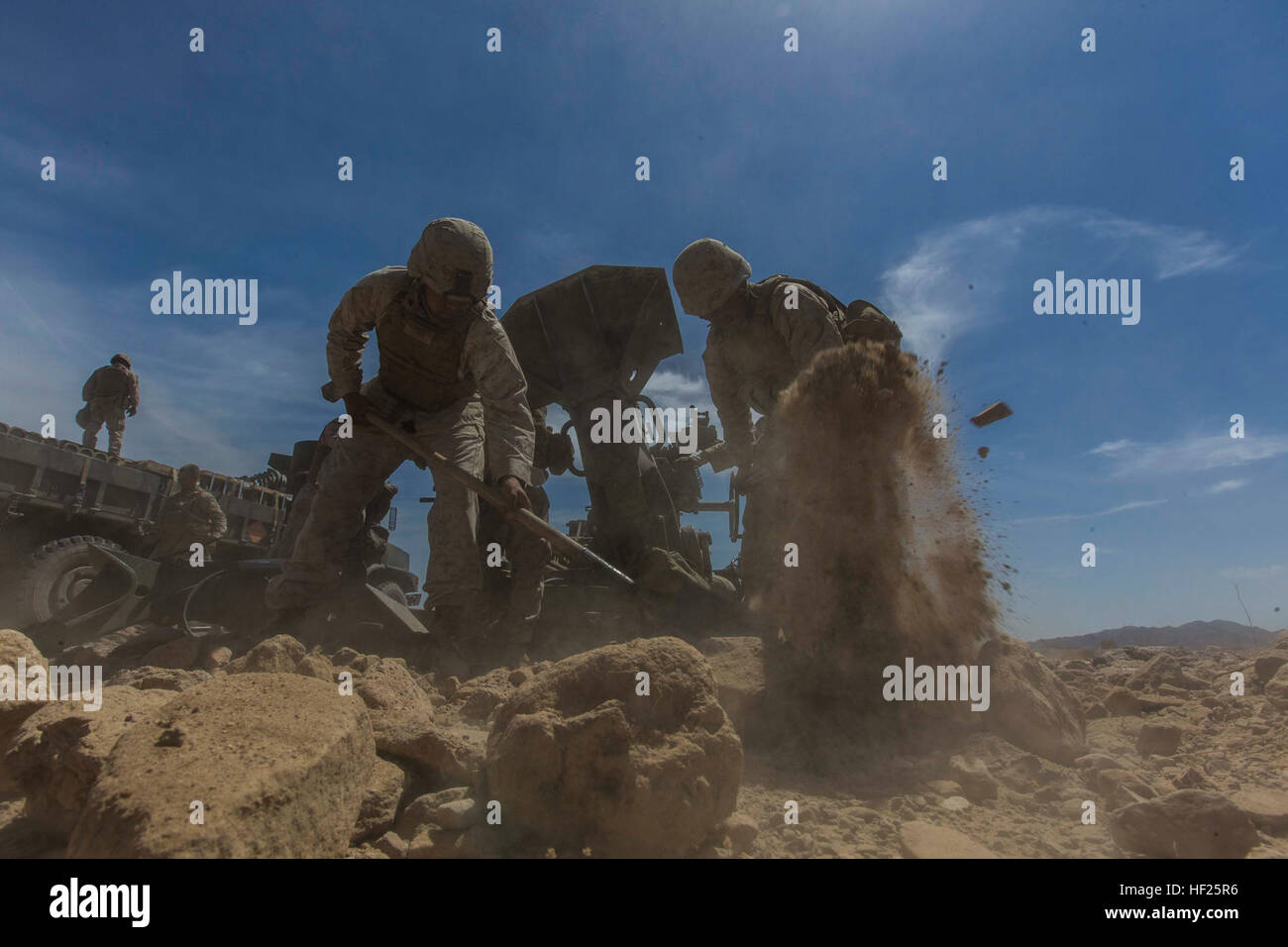 U.S. Marines with Bravo Battery, 1st Battalion, 11th Marine Regiment ...