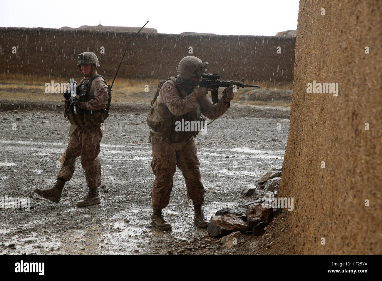 Gunnery Sgt. Hector Angulo, right, company gunnery sergeant, Bravo ...