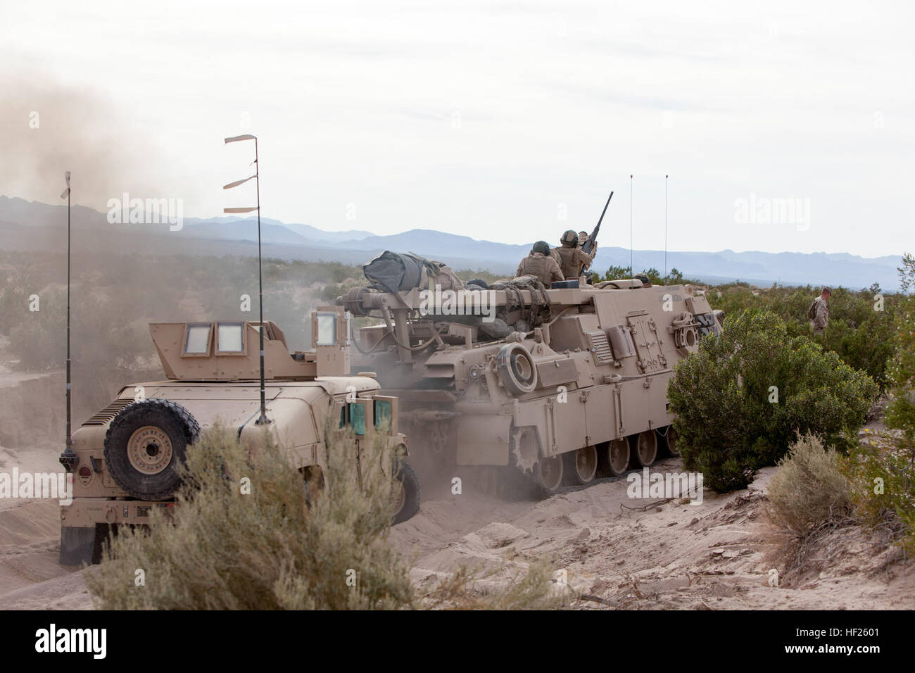An M88A2 Hercules recovery vehicle assigned to Alpha Company, 1st Tank ...