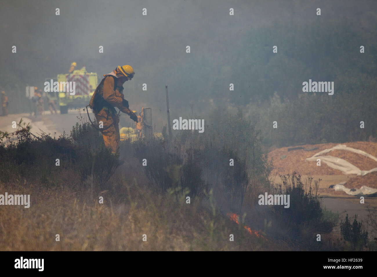 Fire burned u s marine hi-res stock photography and images - Alamy