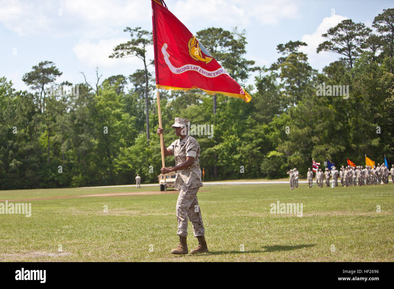 U.S. Marine Corps Sgt. Maj. Robin Fortner, battalion sergeant major ...