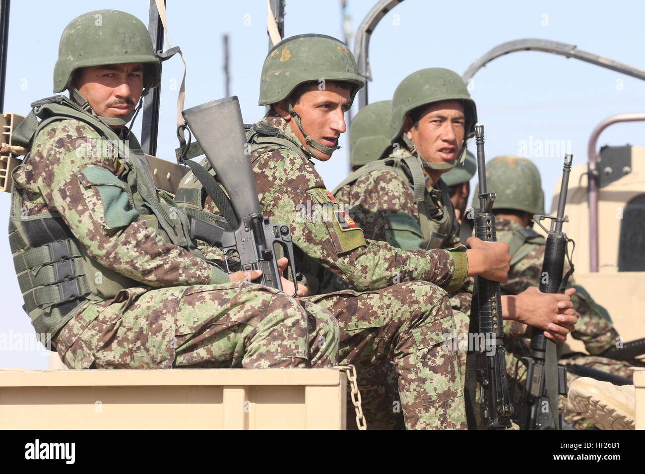 Afghan National Army (ANA) soldiers with the 4th Tolay, 6th Kandak, 6th ...