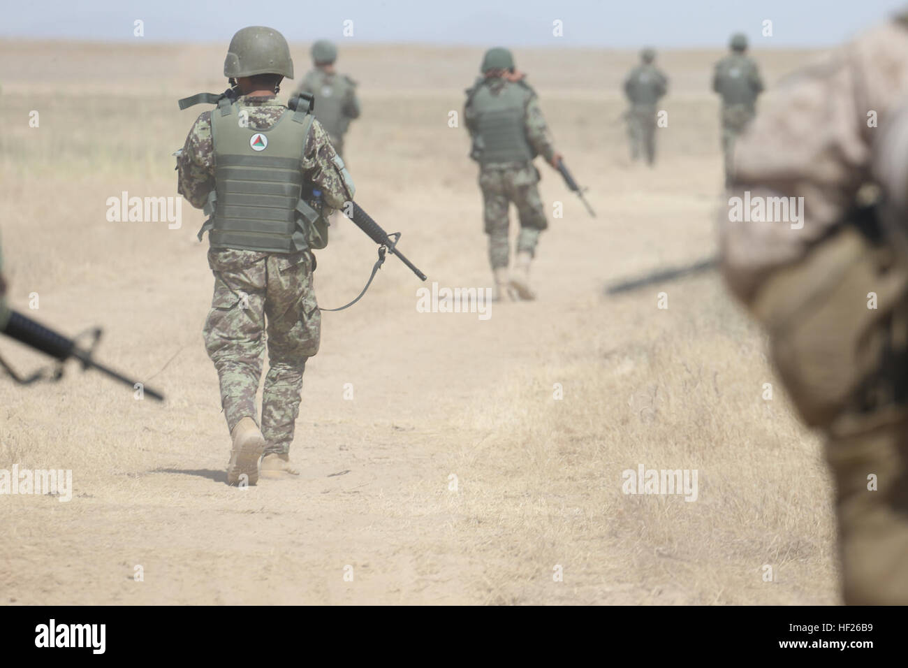 Afghan National Army (ANA) soldiers with the 4th Tolay, 6th Kandak, 6th ...