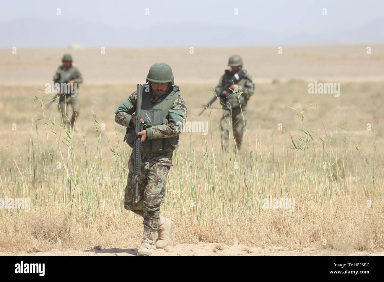 Afghan National Army (ANA) soldiers with the 4th Tolay, 6th Kandak, 6th ...