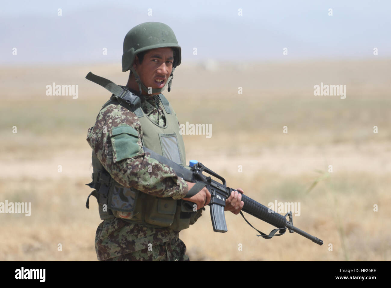Afghan National Army (ANA) soldiers with the 4th Tolay, 6th Kandak, 6th ...