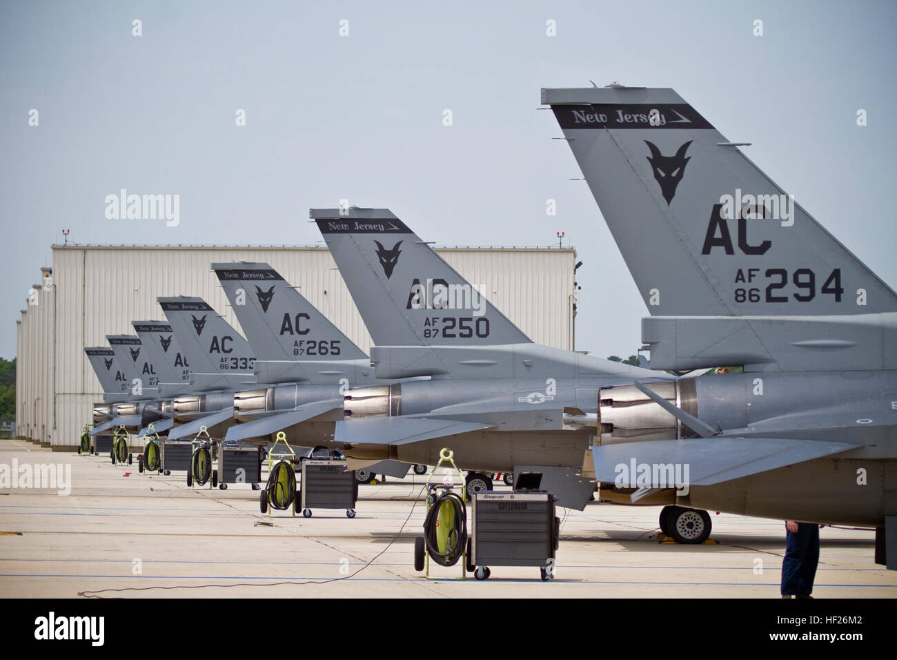 U.S. Air Force F-16C Fighting Falcons from the New Jersey Air National ...