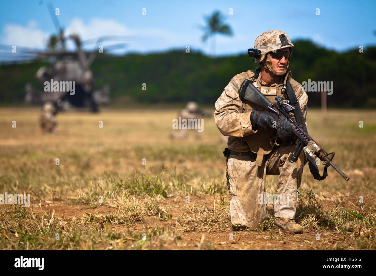 U.S. Marine Corps Lance Cpl. Jordan Freeman, a rifleman assigned to ...