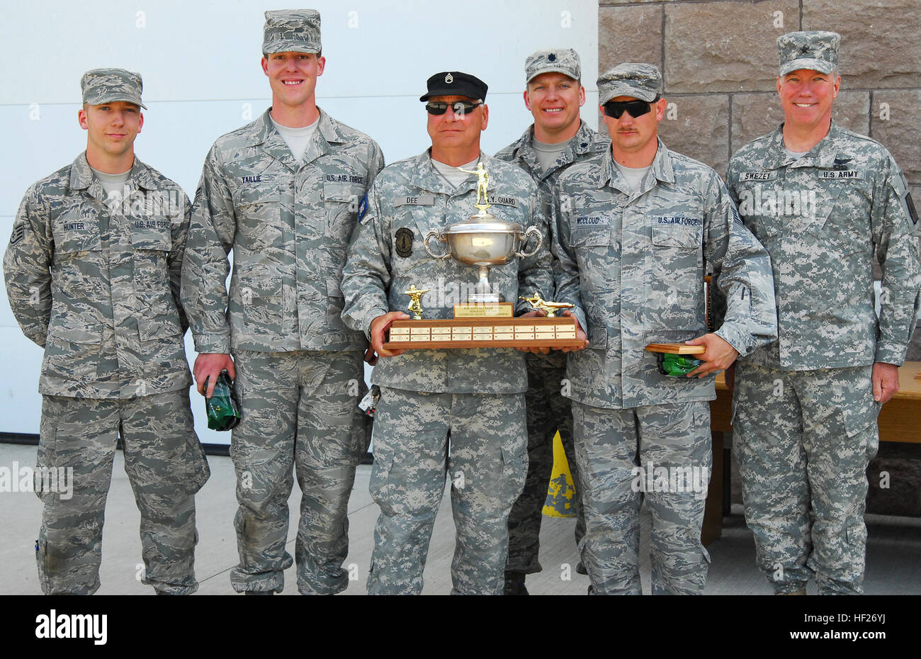 New York Guard Staff Sgt. Joe Dee stands front and center holding the ...