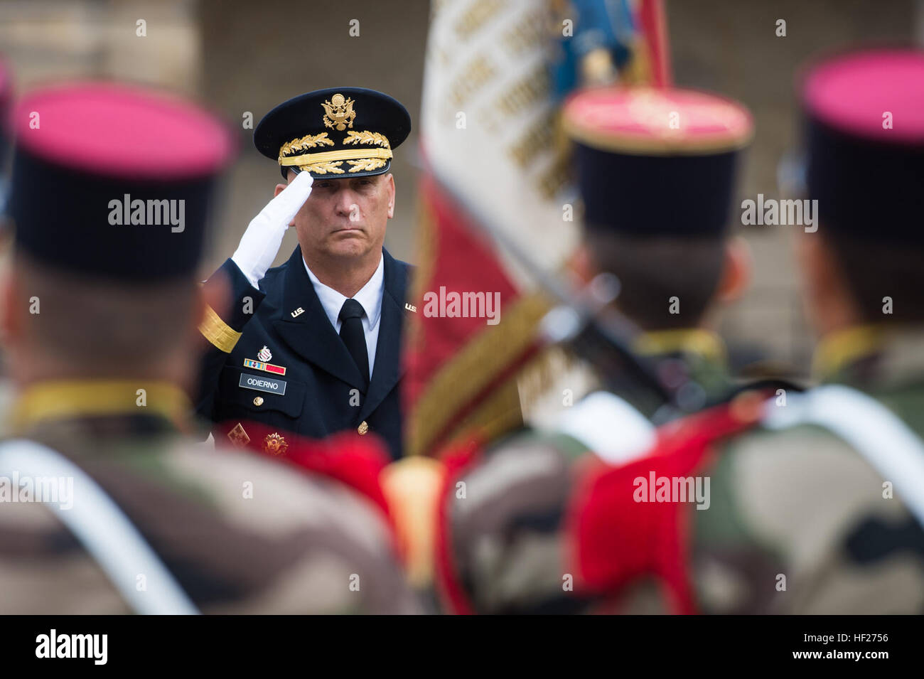 U.S. Army Chief of Staff Gen. Ray Odierno partake in an Honour Cordon ...