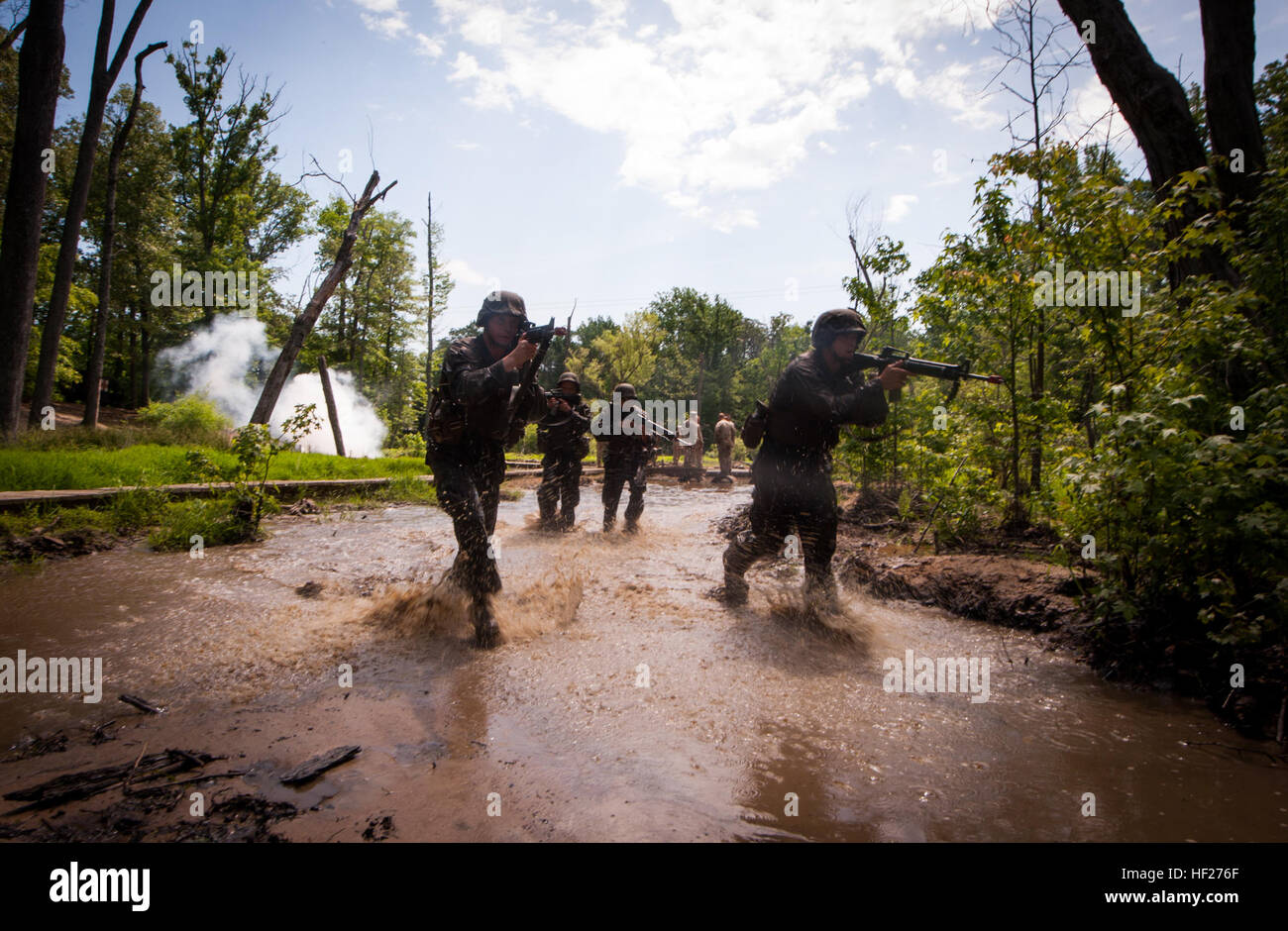 Candidates assigned to Lima Company, Officer Candidate School, navigate ...