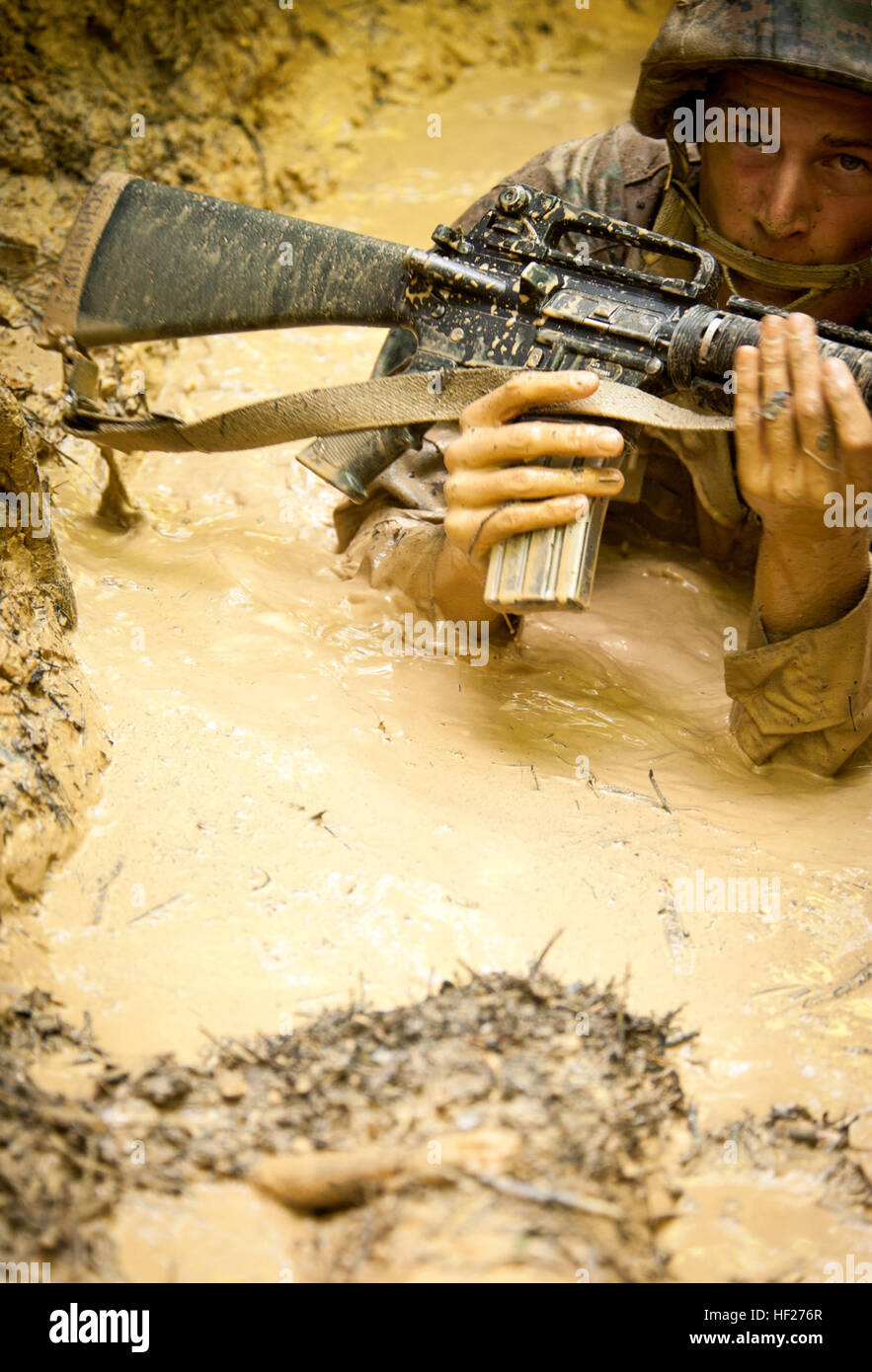 A candidate assigned to Lima Company, Officer Candidate School, low ...