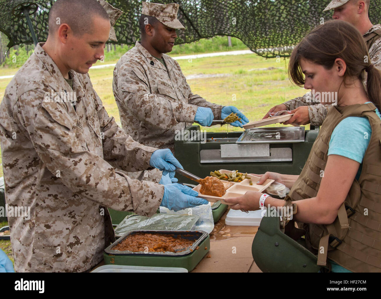 U.S. Marine Corps food service specialists with 1st Battalion, 10th ...