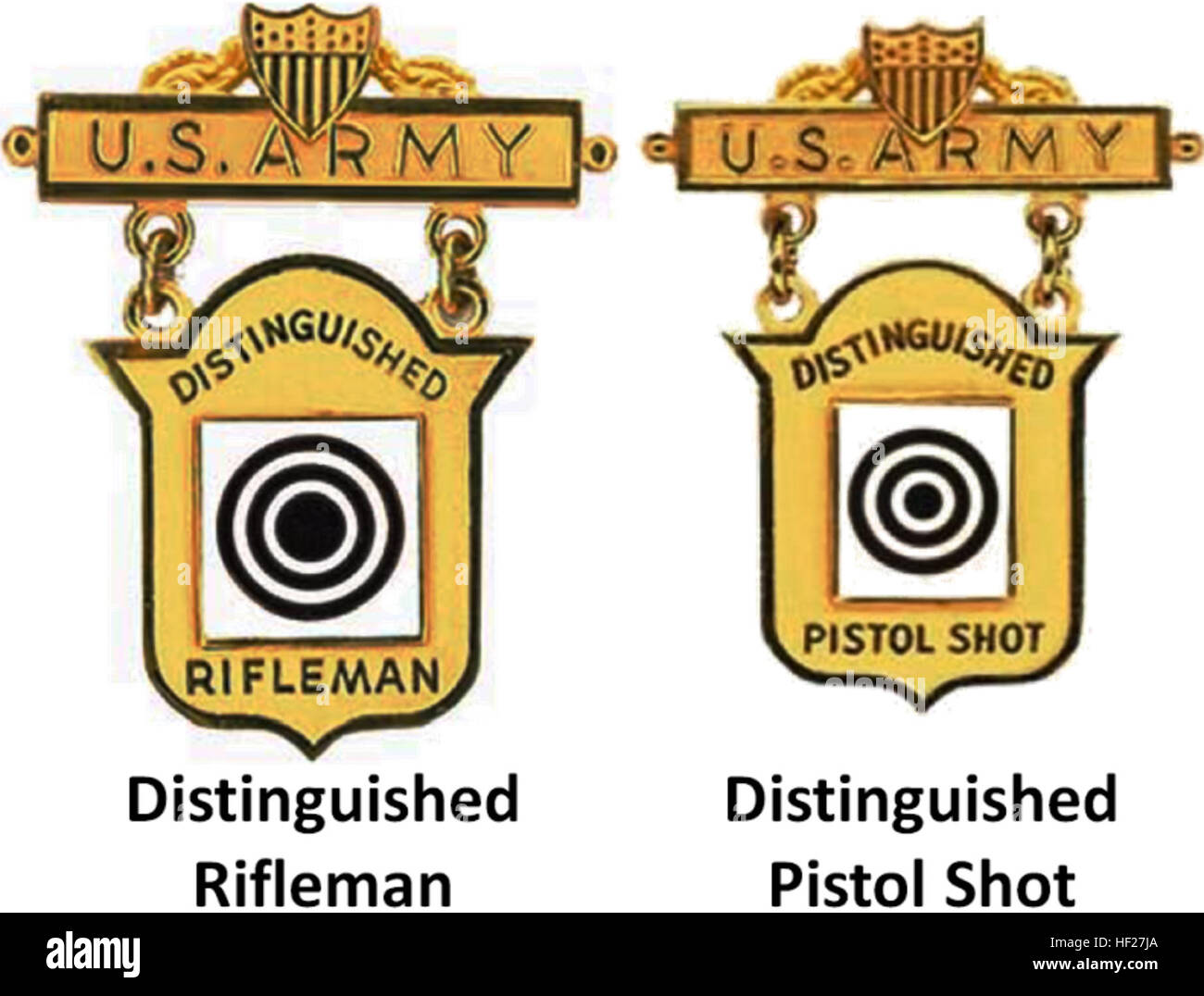 Distinguished Marksmanship Badges Stock Photo - Alamy