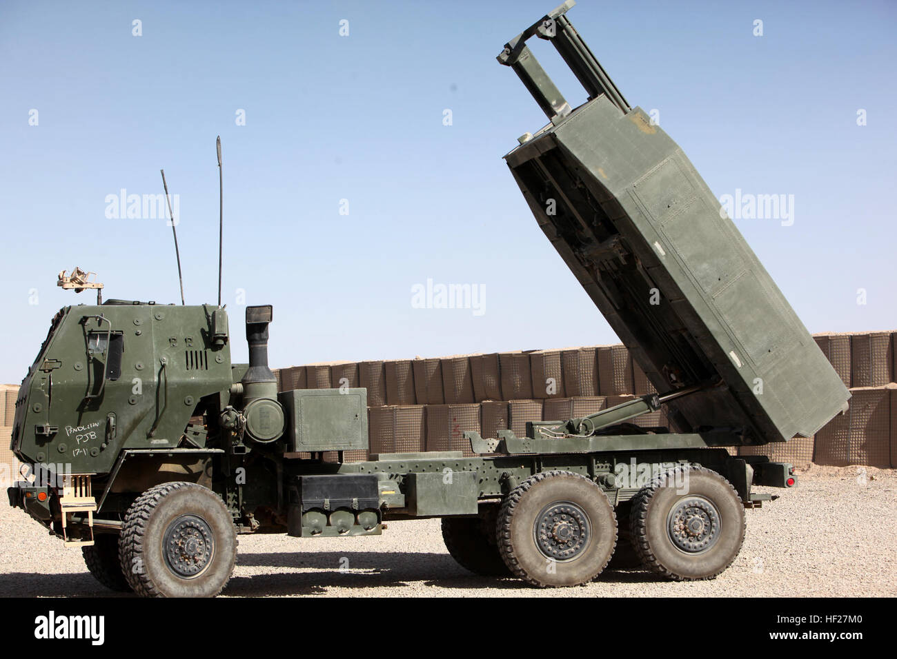 A High Mobility Artillery Rocket System launcher belonging to Tango ...