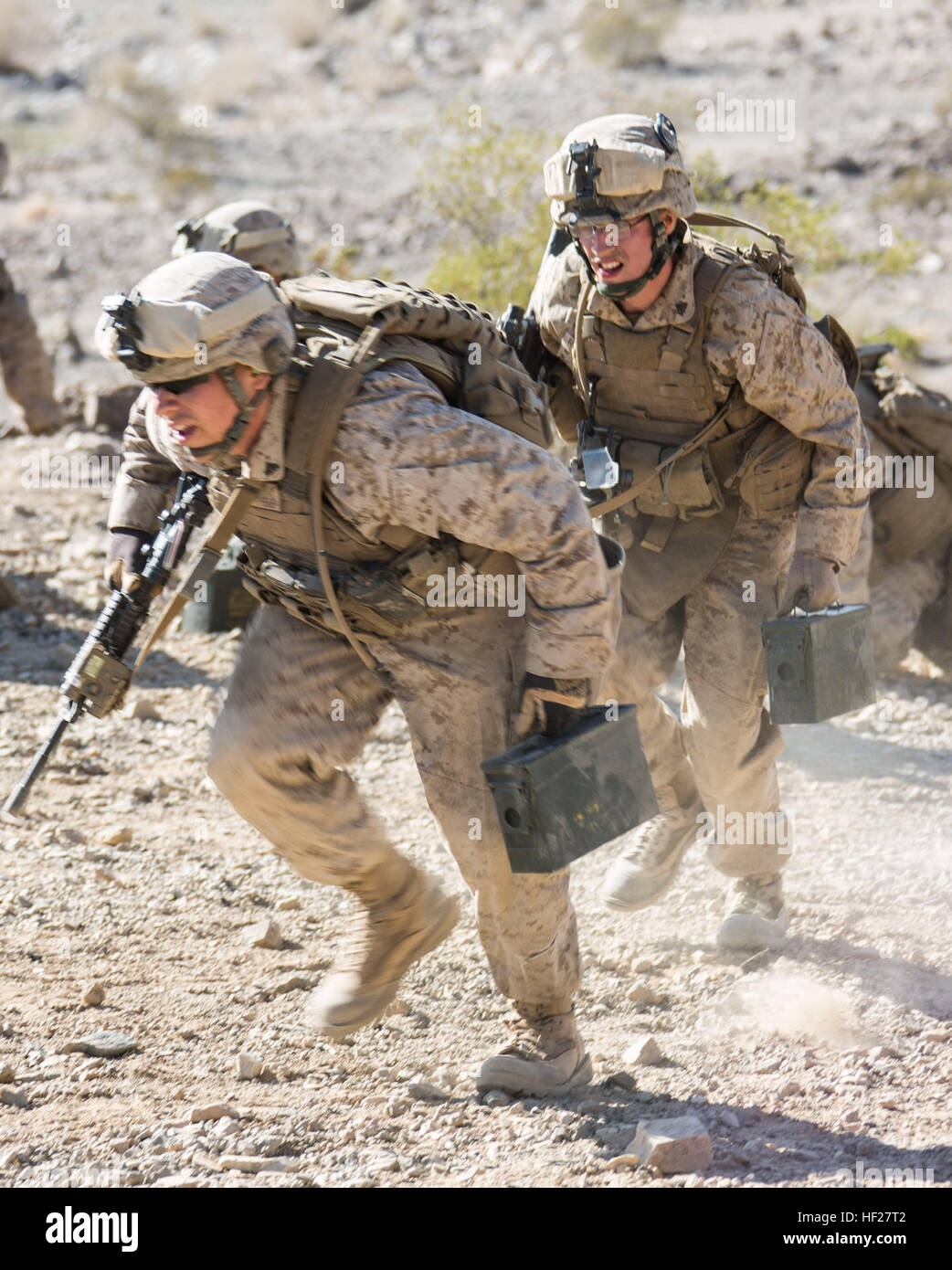 U.S. Marines with Bravo Company, 1st Battalion, 25th Marines, transport ...