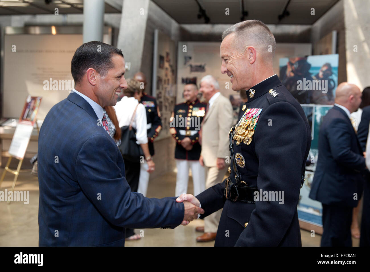 The Sunset Parade host, U.S. Marine Corps Lt. Gen. William M. Faulkner ...