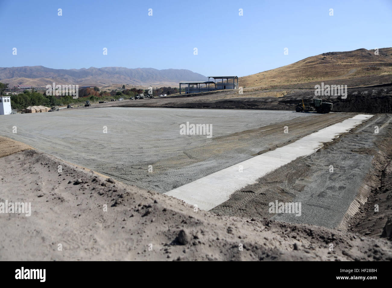 A U.S. Marine 120-M Grader with Alpha Company, 7th Engineer Support ...