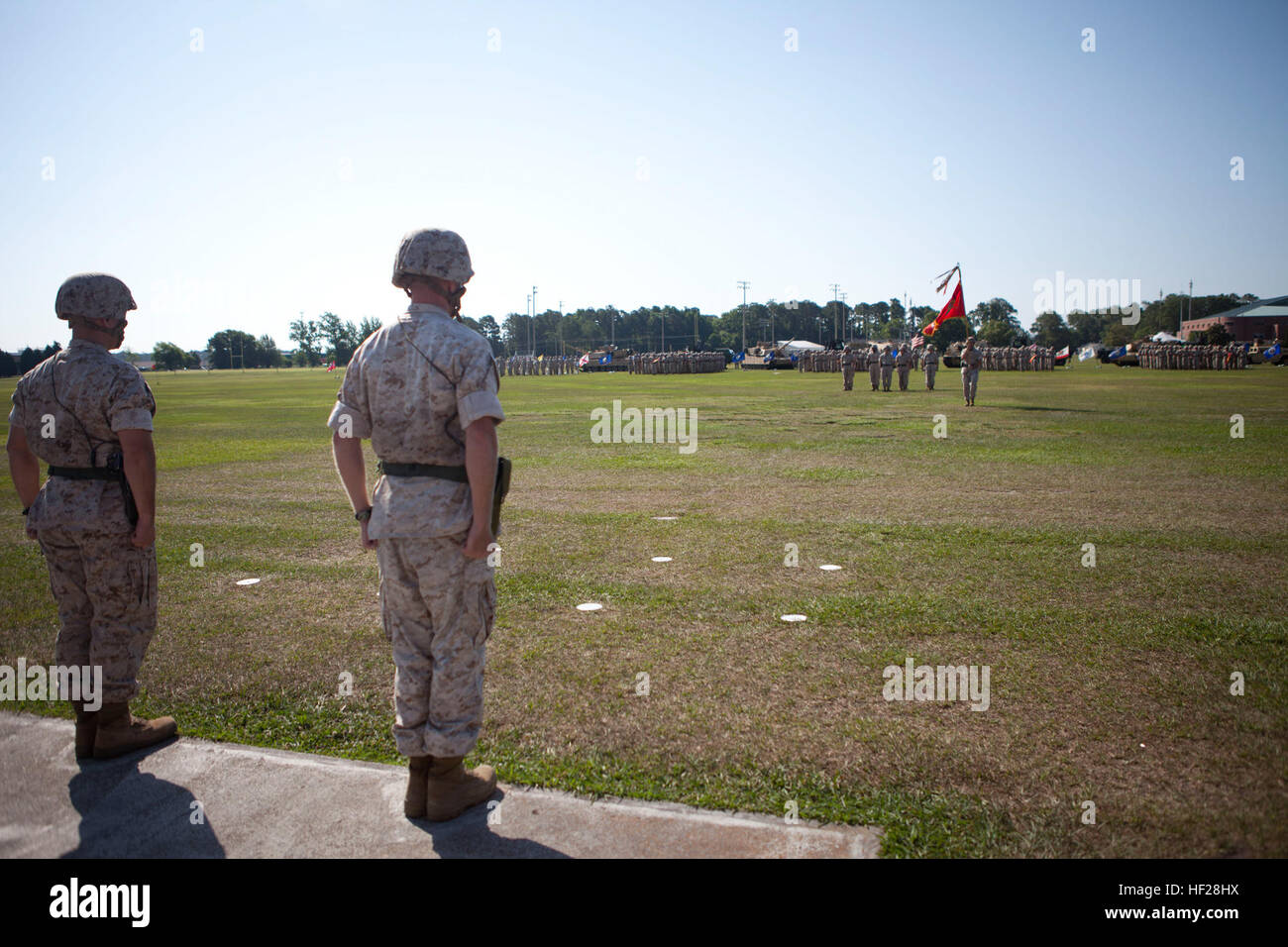 U.S. Marine Corps. Lt. Col. Jon M. Lauder, left, outgoing battalion ...