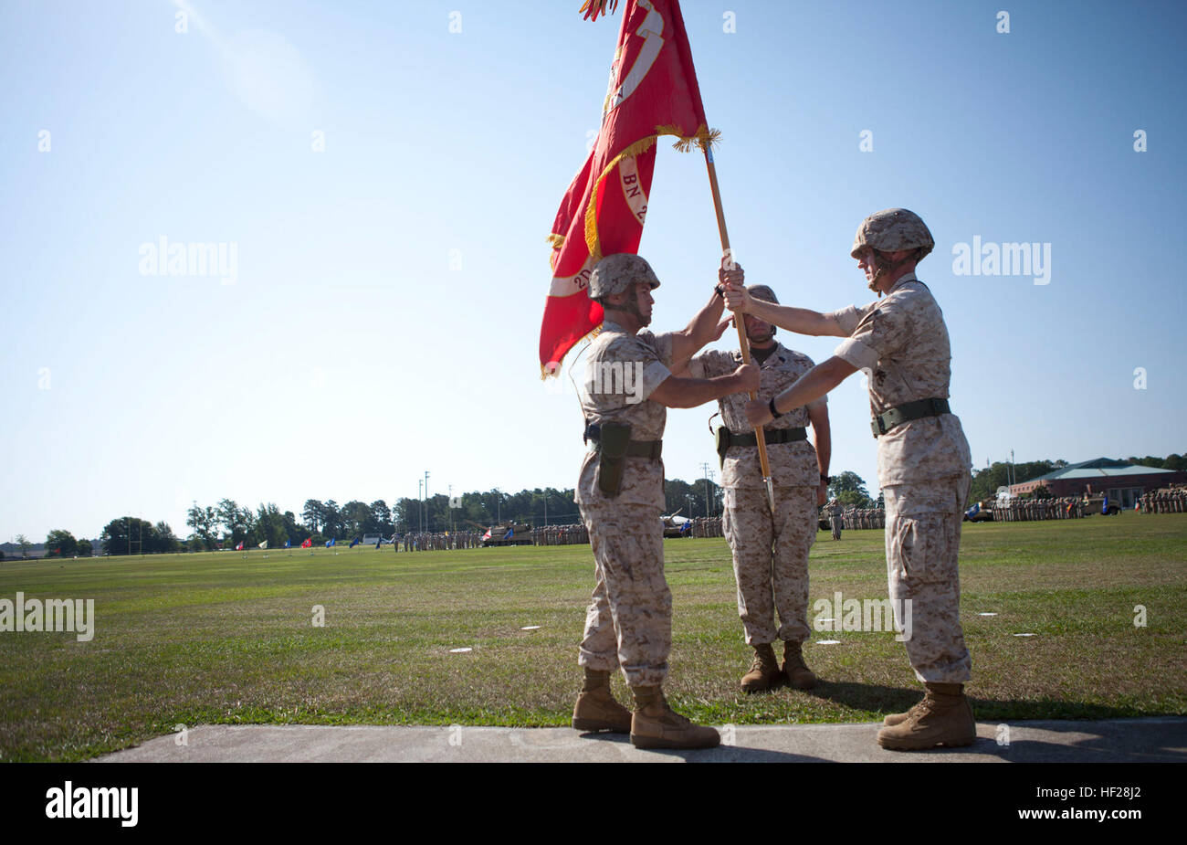 U.S. Marine Corps Lt. Col Jon M. Lauder, outgoing battalion commander ...