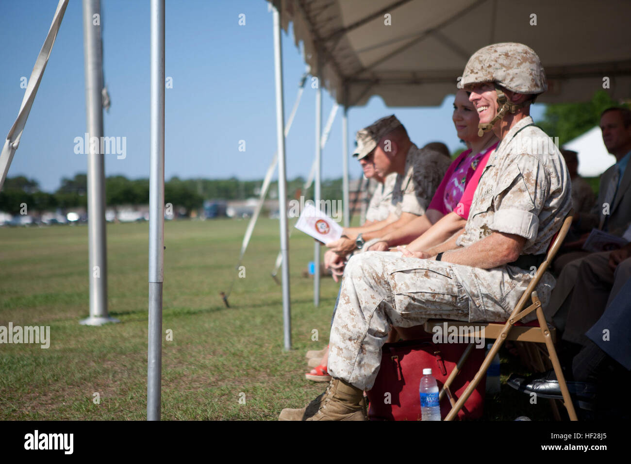 U.S. Marine Corps Lt. Col. Jon M. Lauder, outgoing commanding officer ...