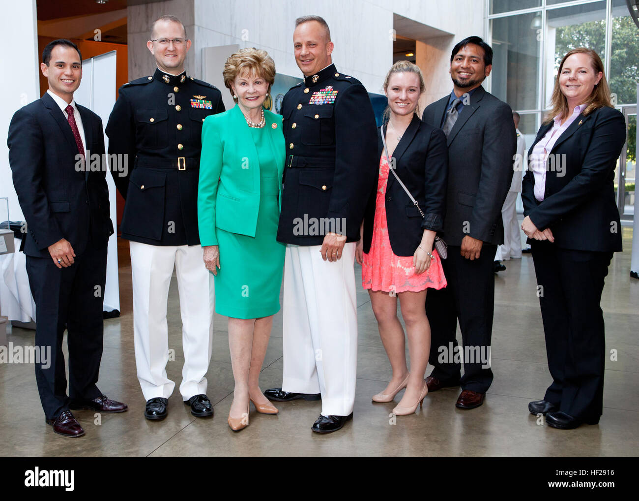 U.S. Marine Corps Brig. Gen. David Furness, center, poses for a photo ...