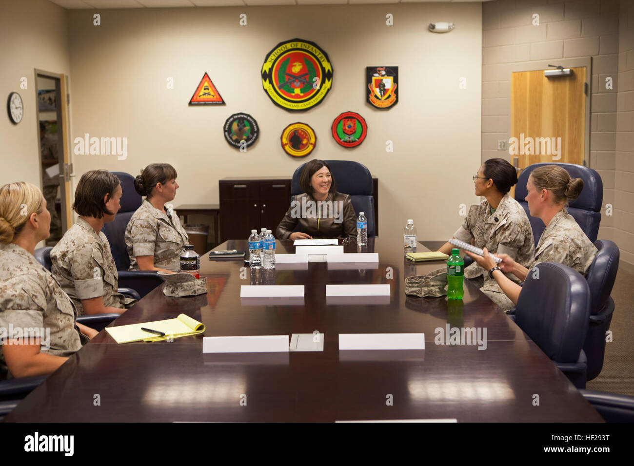 U.S. Marines with School of Infantry-East (SOI-E), introduce themselves ...