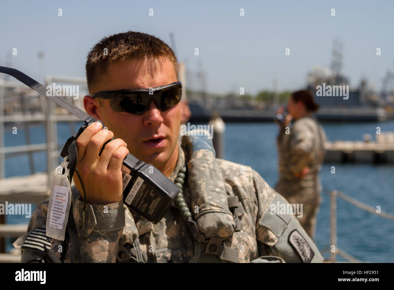 Soldiers of the 42nd Combat Aviation Brigade (CAB) work with Army ...