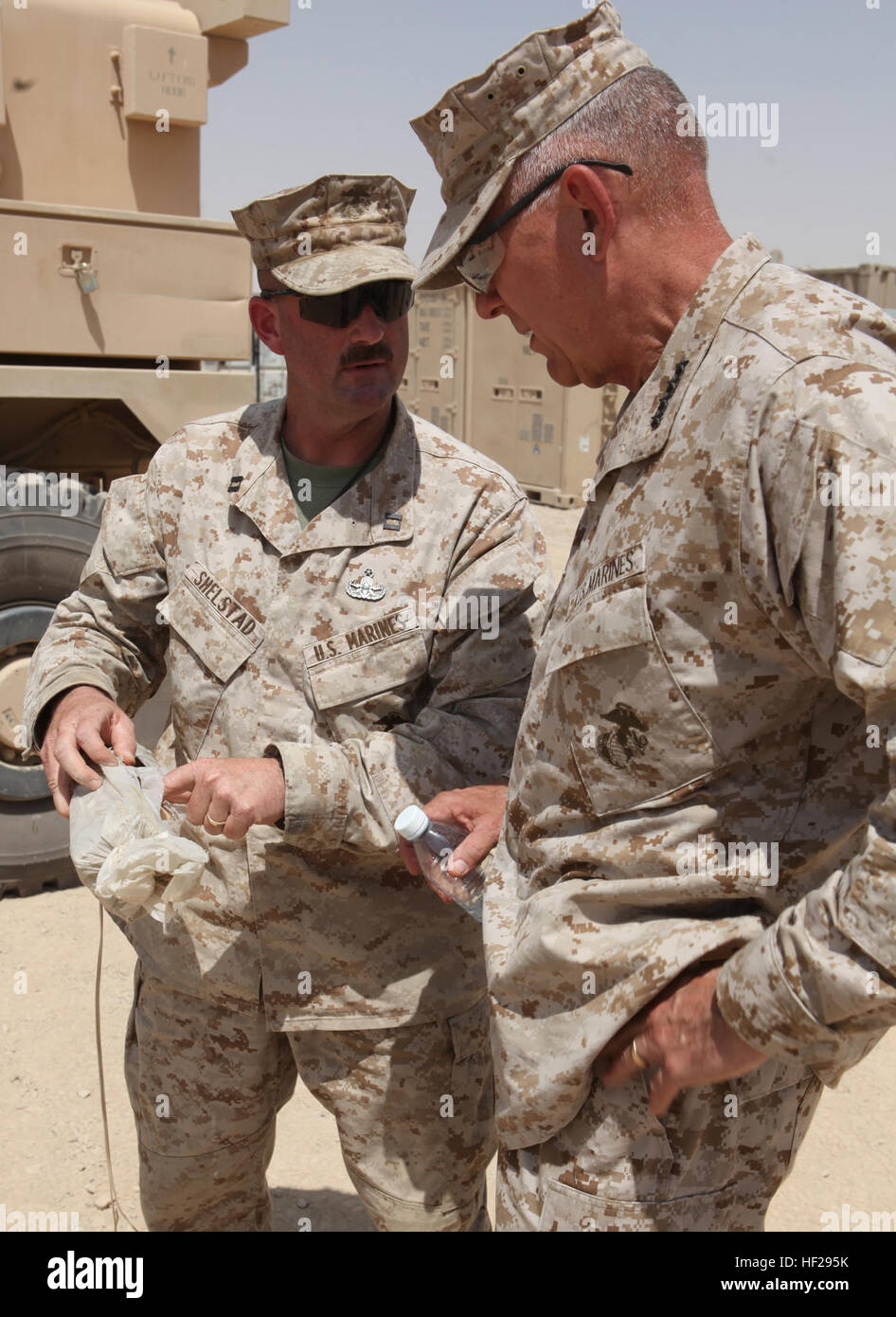 Commandant of the Marine Corps Gen. James Conway (right) speaks to Capt ...