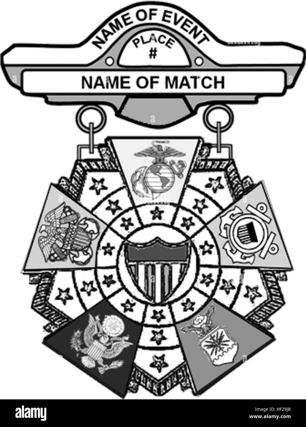 Army Interservice Competition Badge-Grayscale Stock Photo - Alamy