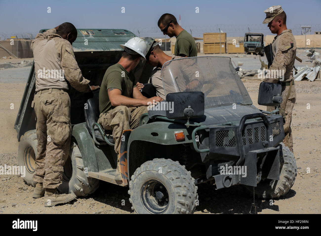 U.S. Marines with Motor Transport Platoon, Headquarters and Services ...