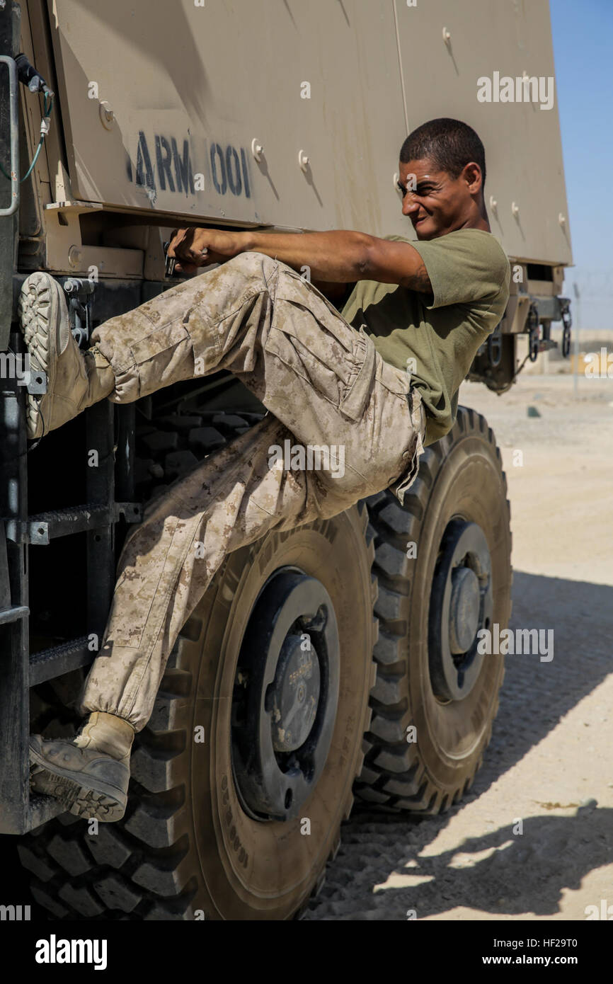 U.S. Marine Lance Cpl. Noel Martinez, a motor vehicle operator ...