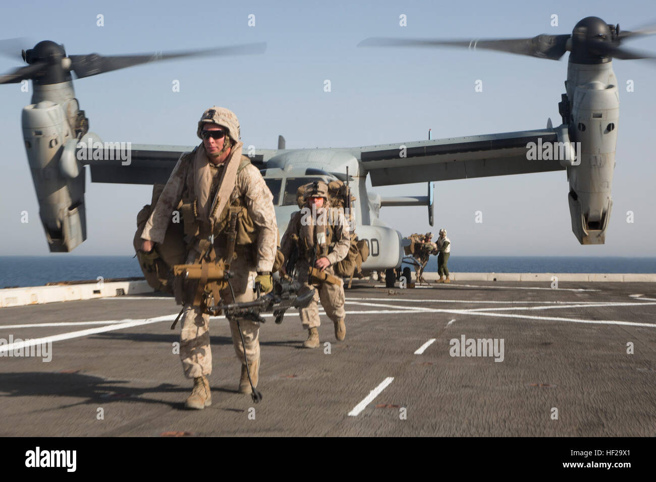U.S. Marines with Battalion Landing Team 1st Battalion, 6th Marine ...