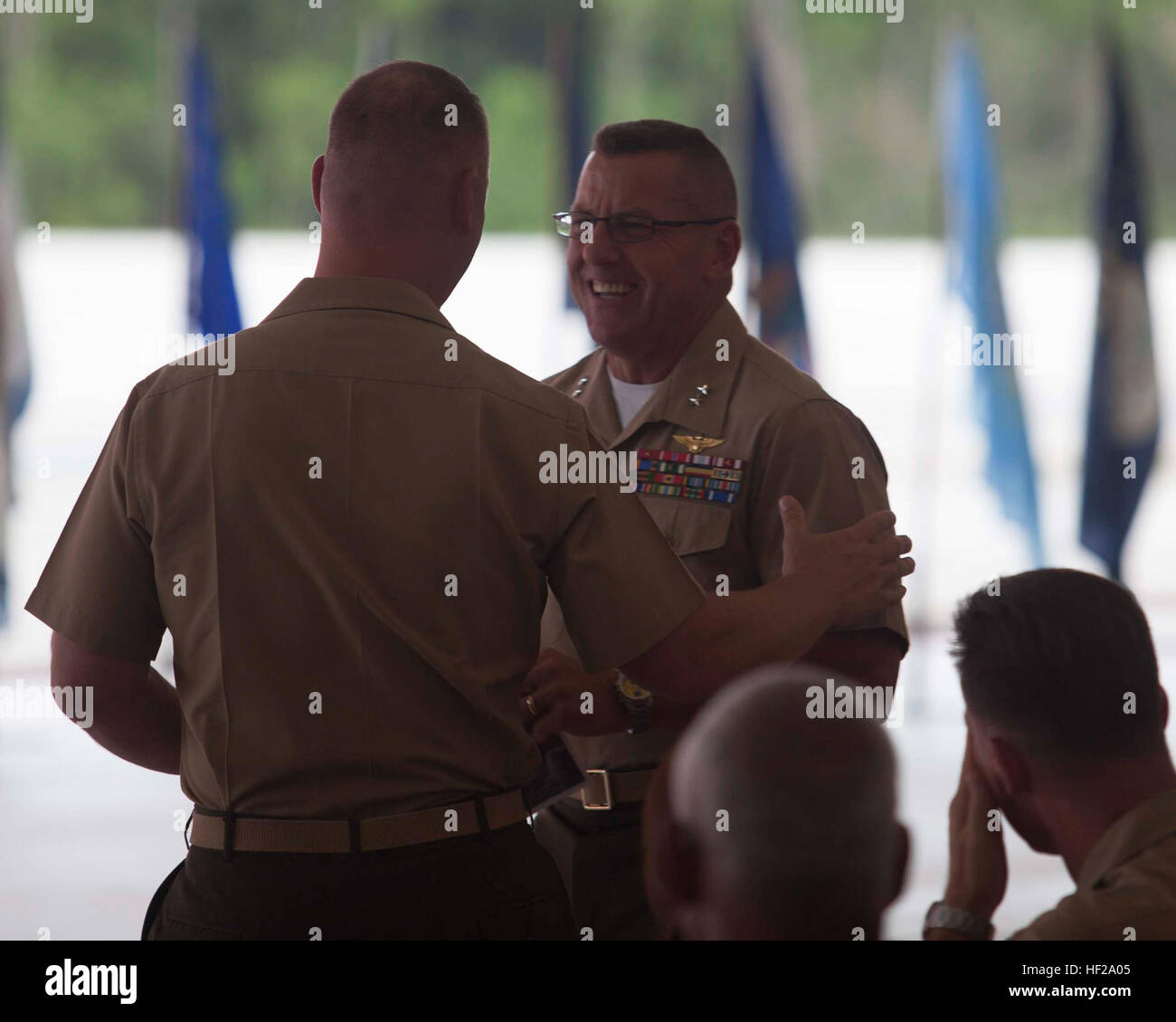 Col. Peter D. Buck, left, Commanding Officer of Marine Corps Air ...