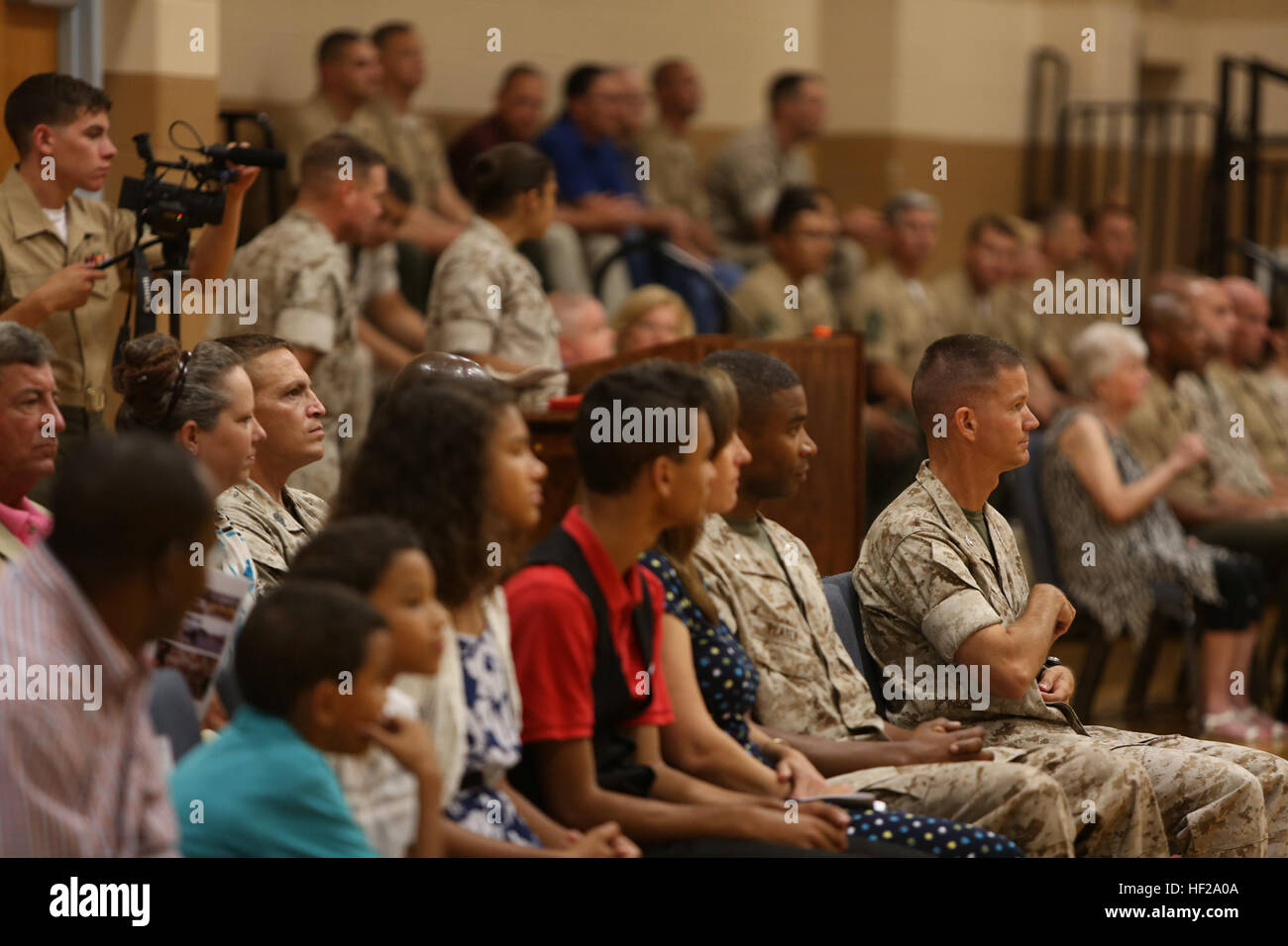 U.S. Marines and their family and friends gathered to attend the ...