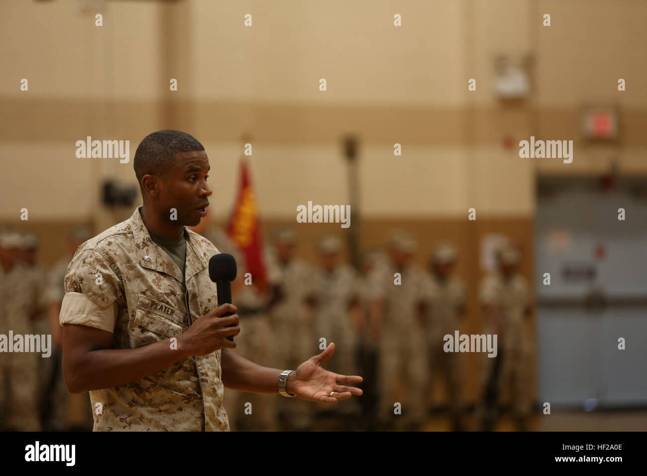 U.S. Marine Corps Lt. Col. Ricardo T. Player, outgoing battalion ...