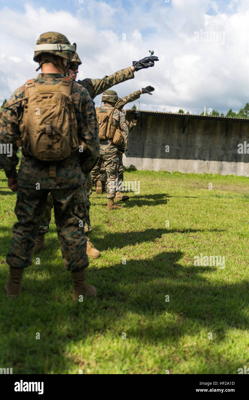 Combat Logistics Company 36 Marines and augments prepare to throw M69 ...