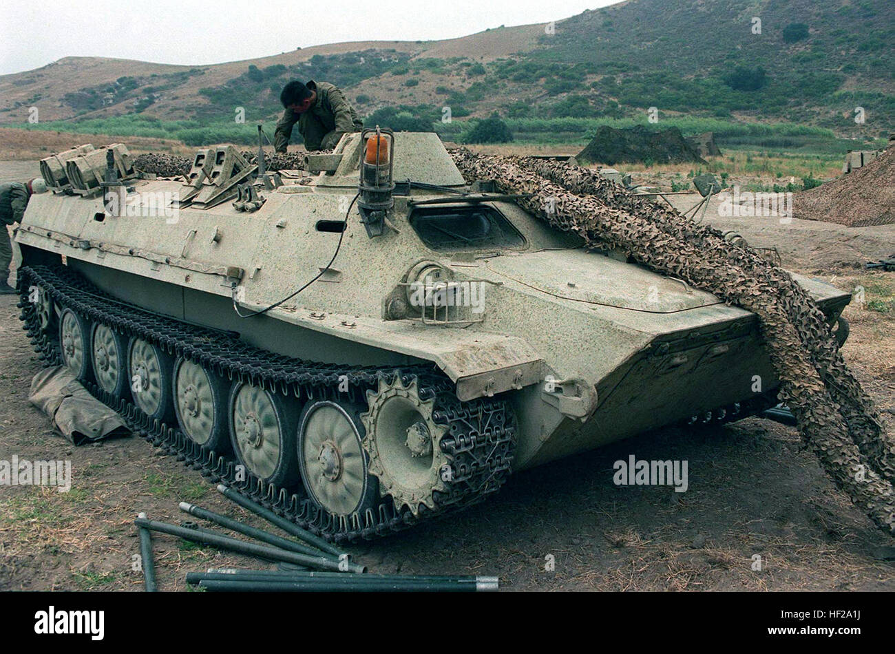 An Opposition Force (OPFOR) Marine from 3d Battalion, 5th Marines, 1st ...