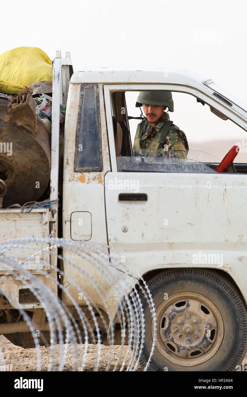An Afghan National Army (ANA) soldier, assigned to the 4th Tolay, 6th ...