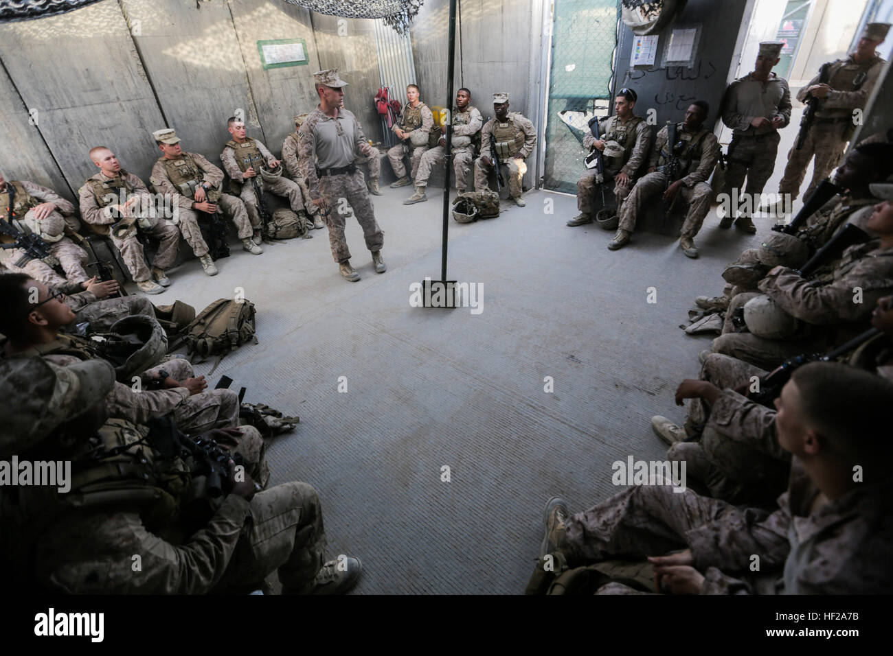 U.S. Marine Captain James Geiger, a commanding officer of Weapons ...
