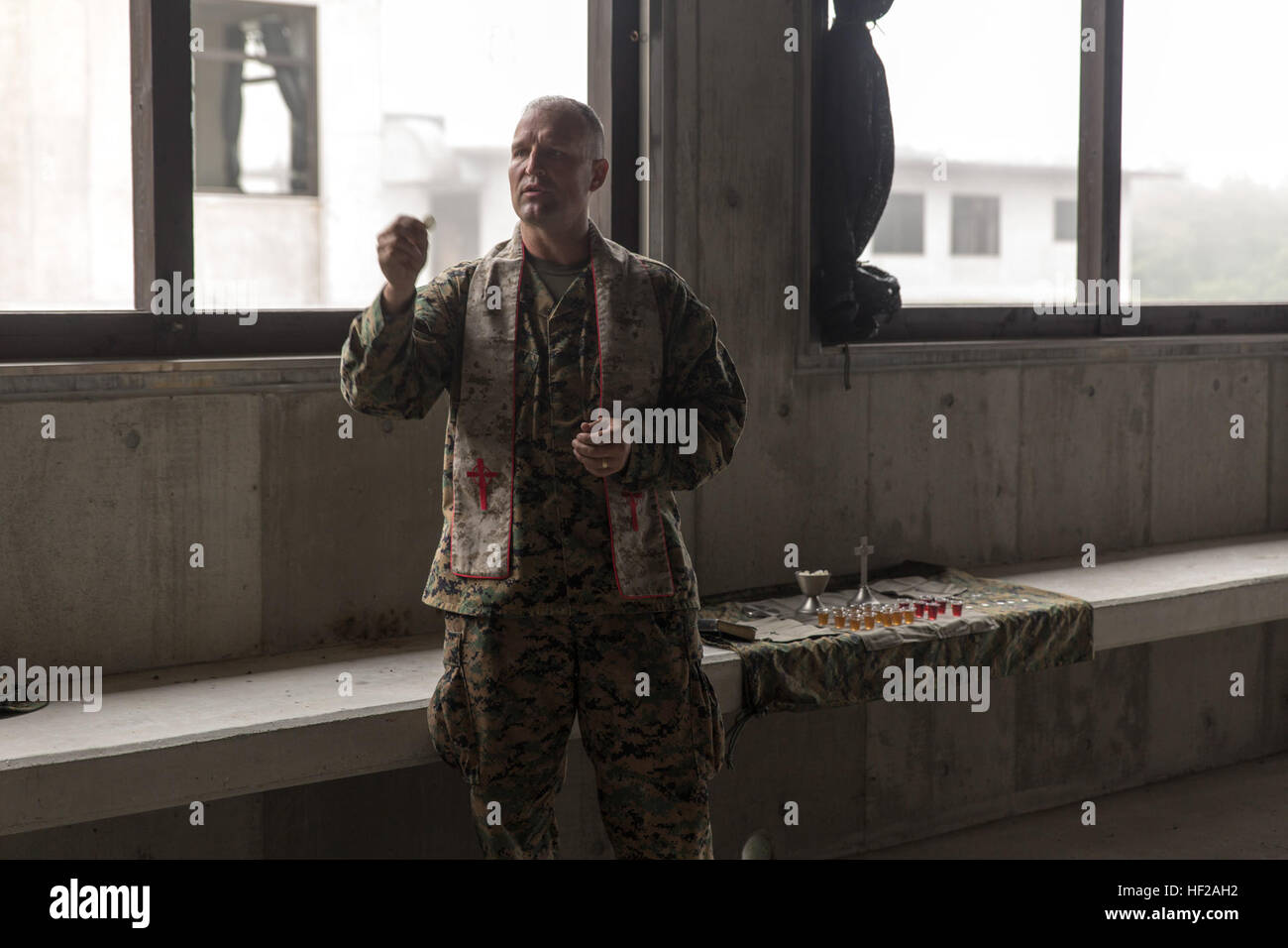 Lt. Cmdr. Harvey Macklin, regimental chaplain with Combat Logistics ...