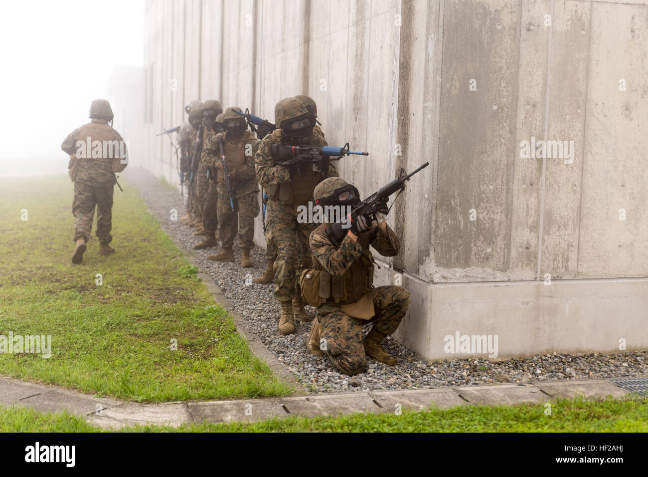 Combat Logistics Company 36 Marines and augments post security during ...