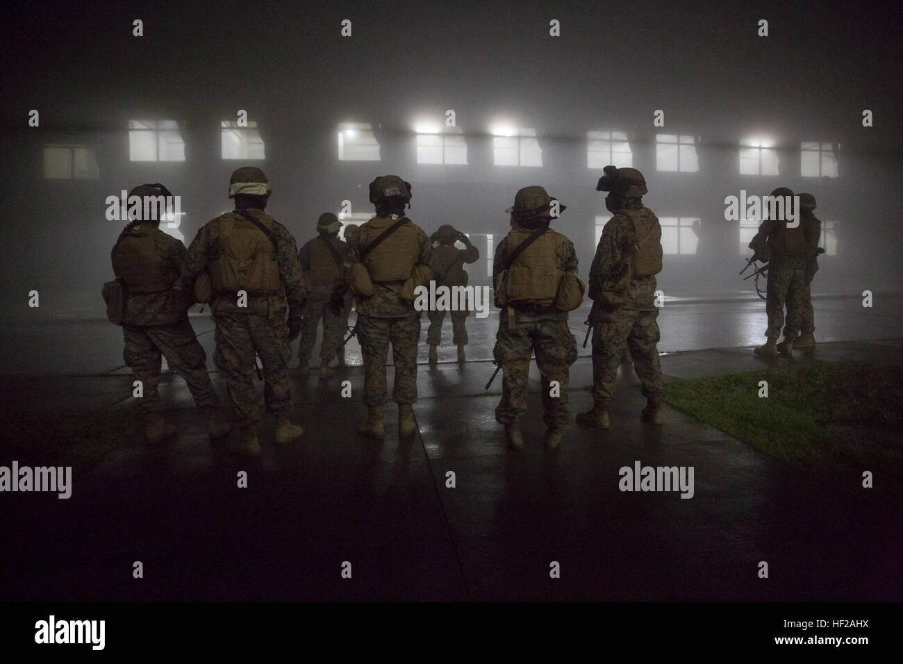 Combat Logistics Company 36 Marines and augments prepare their gear and ...