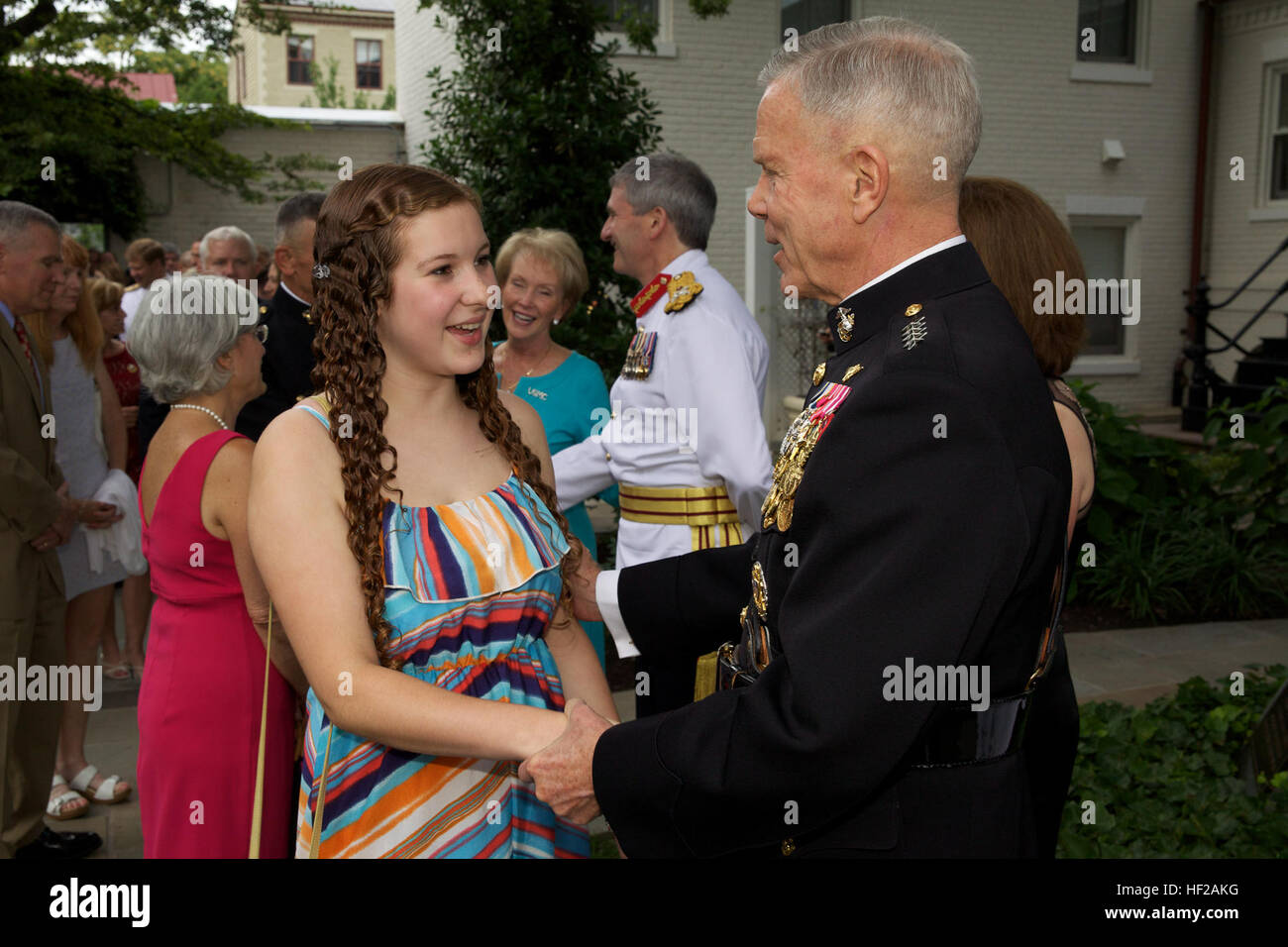 The Commandant of the U.S. Marine Corps, Gen. James F. Amos, right ...